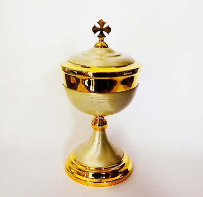 Ciborium Brass Gold Plated Chalice Goblet Holy Religious Altar Church ...