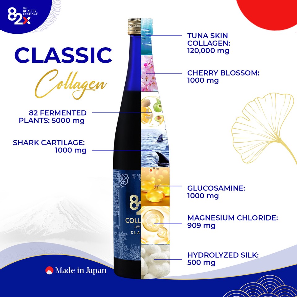 82x Collagen Classic 120000 500g Japan Fruit Flavor Marine Collagen ...