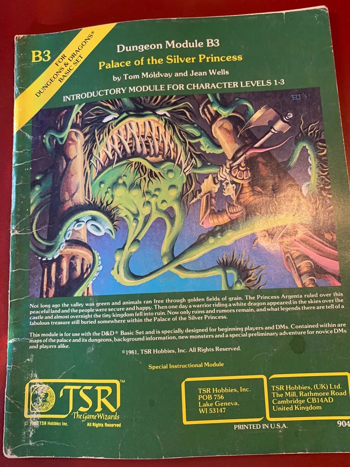 B3 Palace of the Silver Princess Dungeons & Dragons module TSR 9044 ...