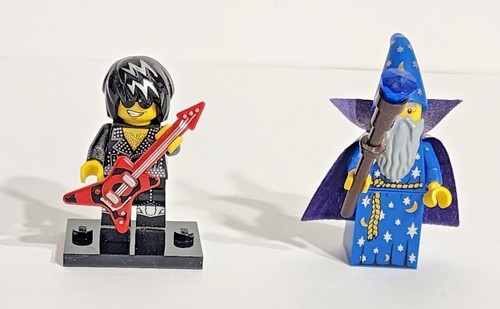 LEGO 71007 Collectable Minifigures Series 12 Rock Star & Blue Wizard ...