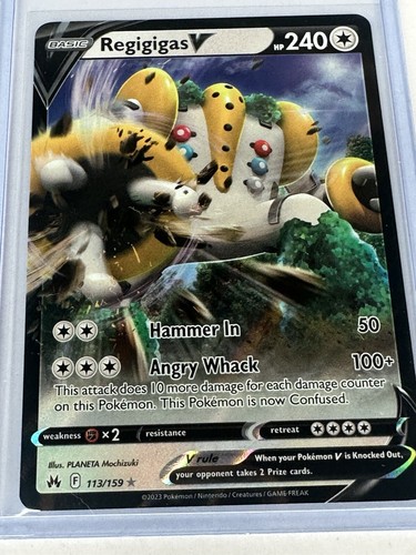 Regigigas V 113/159 Holo Ultra Rare Crown Zenith Pokémon TCG NM | eBay