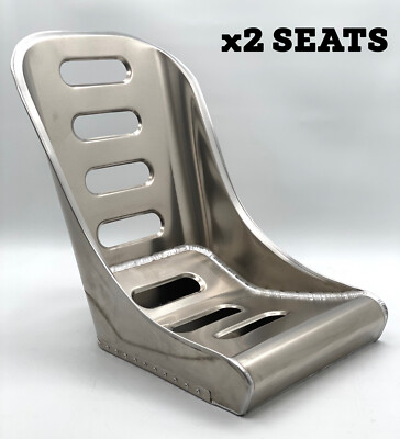 Aluminium Bucket Seat, Slotted Bomber Seat - x2 - Hot Rod, VW, Mini ...