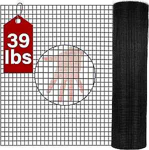 Hardware Cloth PVC Coated Wire Mesh 48'' x 50' 1/2inch Mesh Black 48 ...