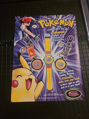 Pokemon C-Watch Trendmasters Print Ad 1999 8x11 Great To Frame | eBay
