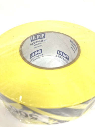 ULINE S-6011 Tape Labels HEAVY 2x8" Roll of 500 Fluorescent Yellow ...