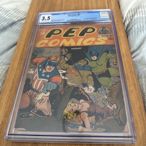 1942 Pep Comics #30 MJ Magazine CGC 3.5 Universal Early Archie Bondage ...