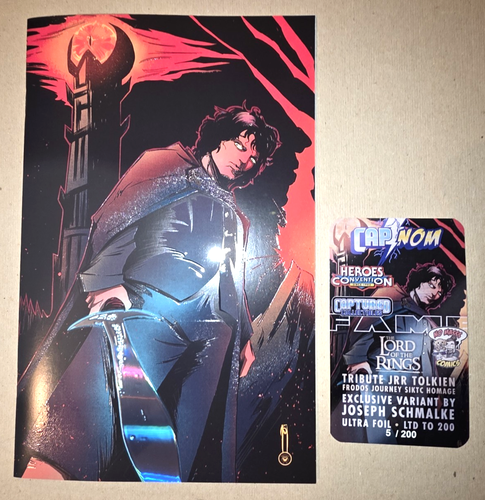 FAME Tribute JRR TOLKIEN LOTR Frodo ULTRA SPOT FOIL Joseph Schmalke LTD ...