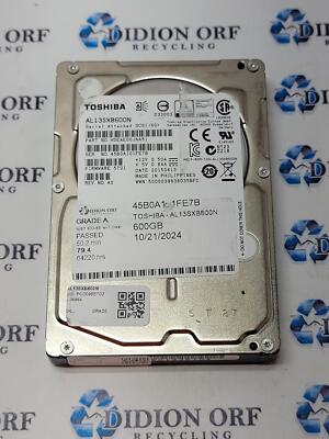 TOSHIBA 600GB 2.5" SAS HDD 15000 RPM AL13SXB600N, GRADE A, SKU 12939 | eBay