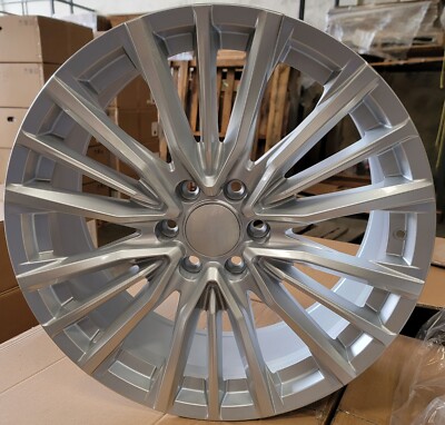 22" Rims Gloss Silver Wheels Tires Fit Cadillac Escalade V Tahoe ...