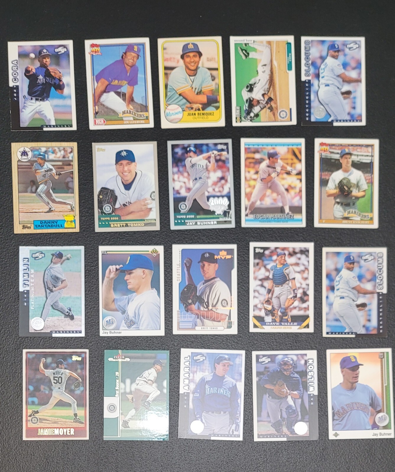 Seattle Mariners Vintage Baseball Card Lot 20 Cards. 80s, 90s, and ...