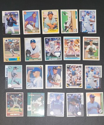 Seattle Mariners Vintage Baseball Card Lot 20 Cards. 80s, 90s, and ...