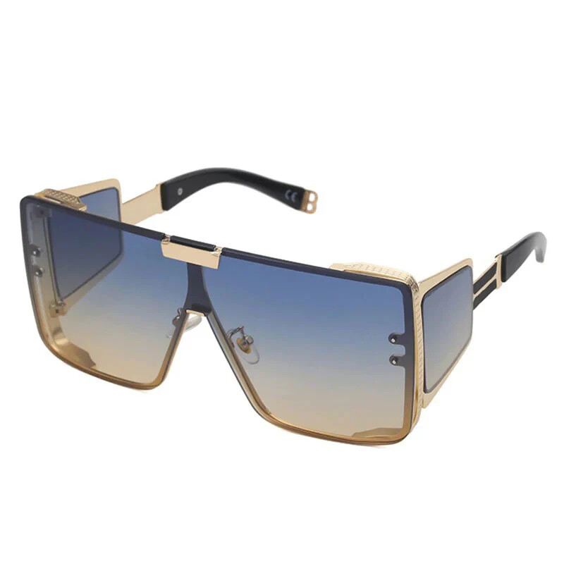 Men Women Sunglasses Designer Single Lens Oversized Large Shades Square ...