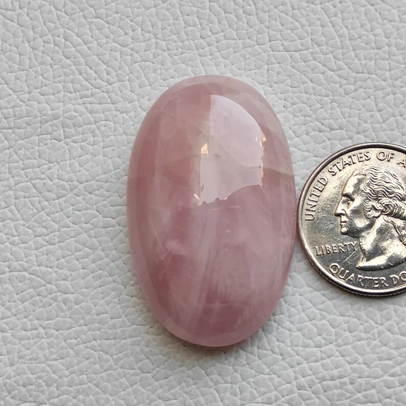 Natural A++ Rose Quartz Smooth Oval Shape 26x36MM Gemstone Cabochon For ...