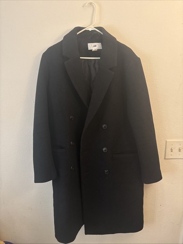 H&M Divided Men’s Black Trench Coat Size Large | eBay