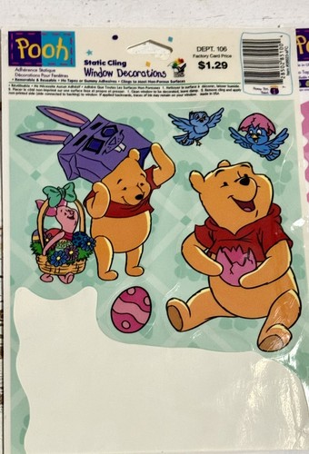 Winnie The Pooh Easter Disney Color Static Cling Window Decorations 5 1 ...