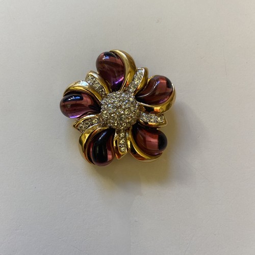 Fabulous Signed 80s vintage Nina Ricci Amethyst Teardrop Pin | eBay