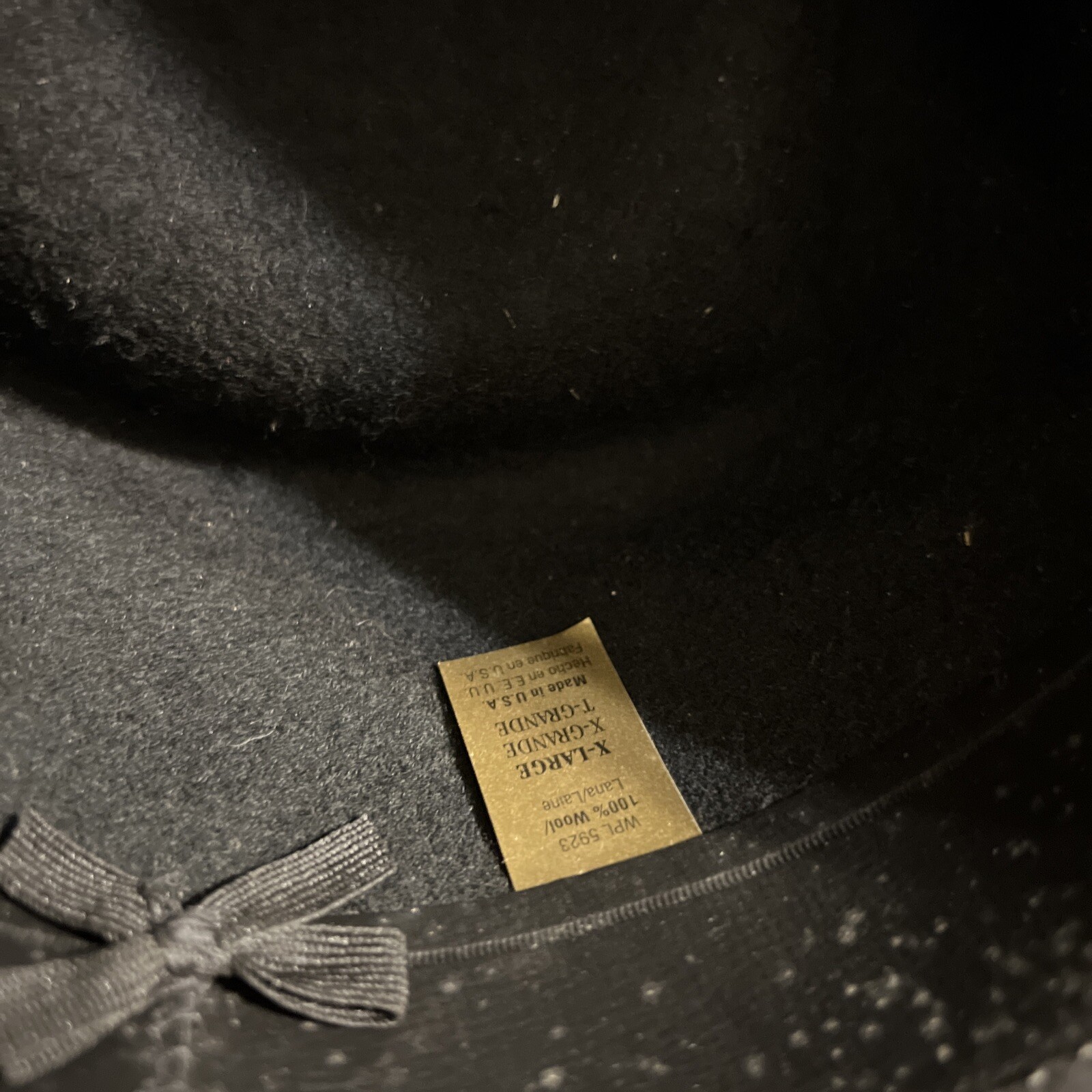 HXC Black Hat White Band Felt Size X-Large Fedora Cowboy Hat | eBay