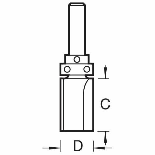 Trend TR29x1/4TC Trade Guided Profiler Router Cutter 12.7mm dia x 25 ...