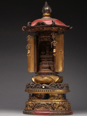Japanese Antique Buddhist Reliquary Stupa the Nichiren Sect Sanboson | eBay
