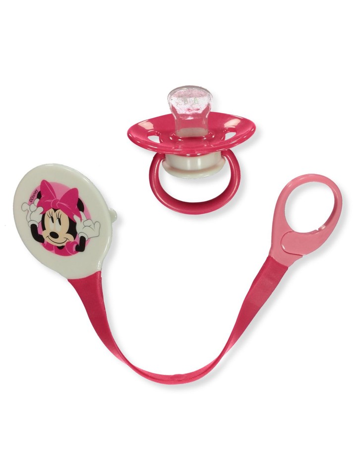 Disney Minnie Mouse Pacifier & Holder Set - pink, one size | eBay