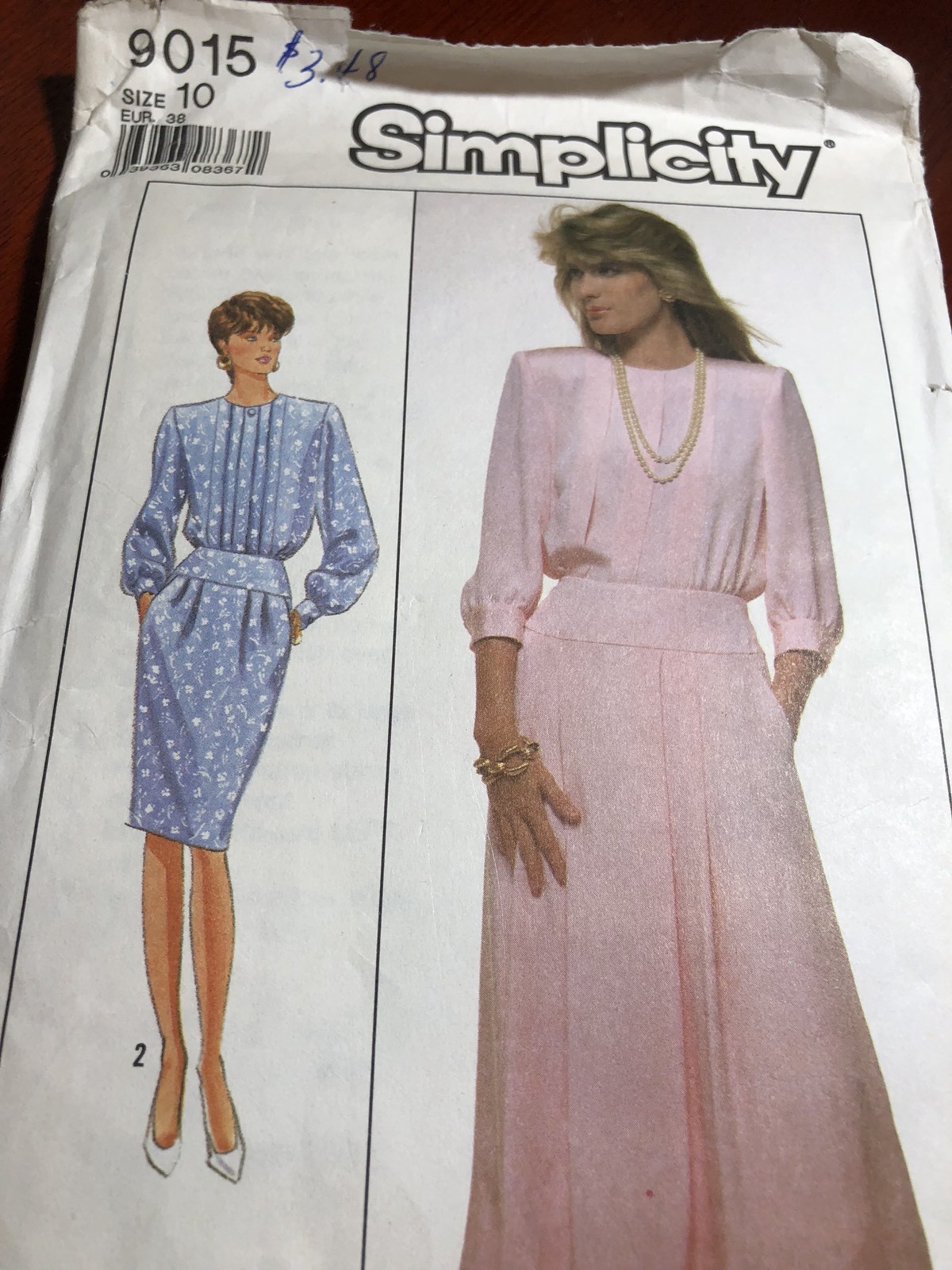 Patterns Sewing 1980’s Womens By Simplicity Pattern Number 9015 SZ 10 ...
