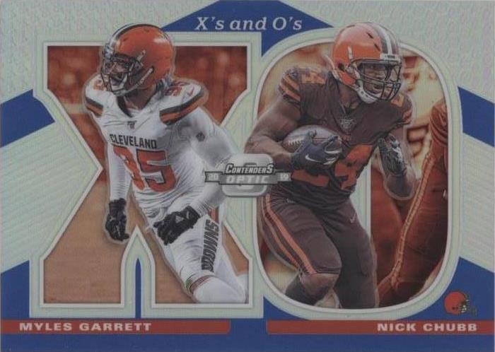 2019 Panini Contenders Optic - XS and Os Nick Chubb, Myles Garrett #XO ...