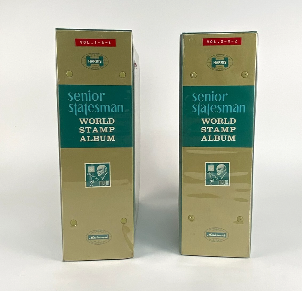Senior Statesman World Stamp Album Harris 2-vol. set | eBay