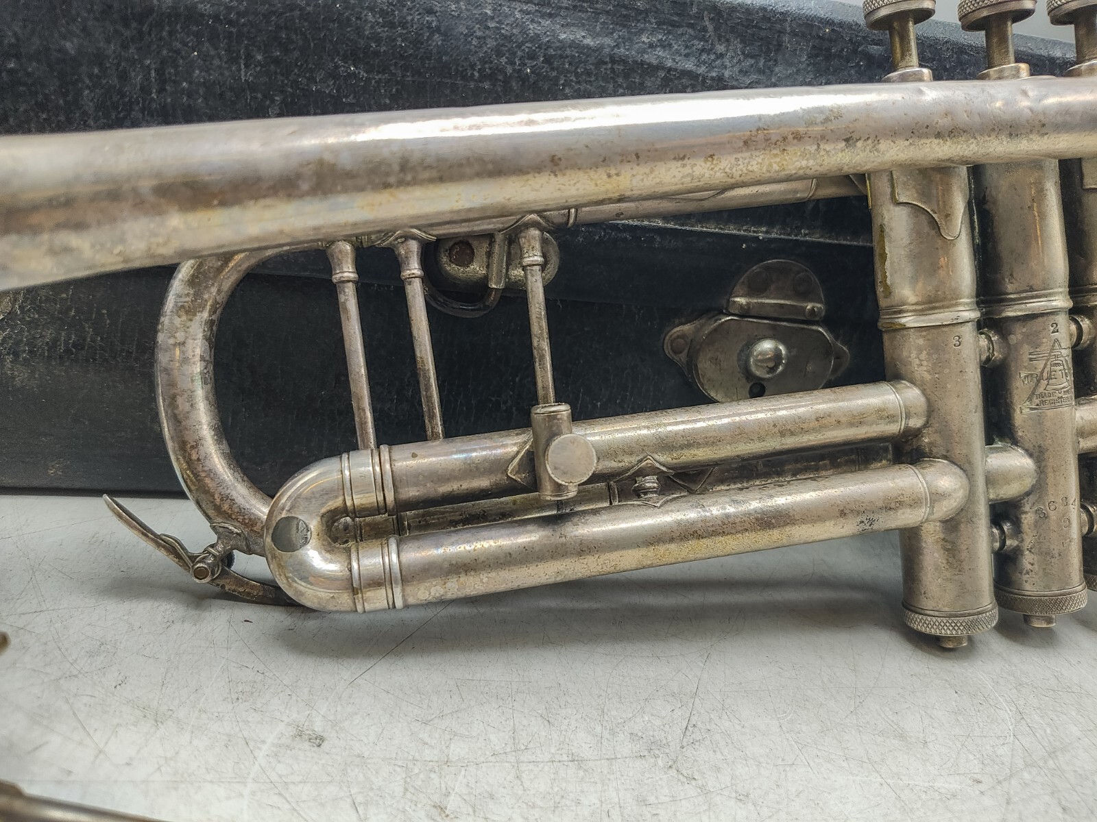 1917 - Buescher Grand Model 9 "Peashooter" Bb LP Trumpet w/ Mouthpiece ...