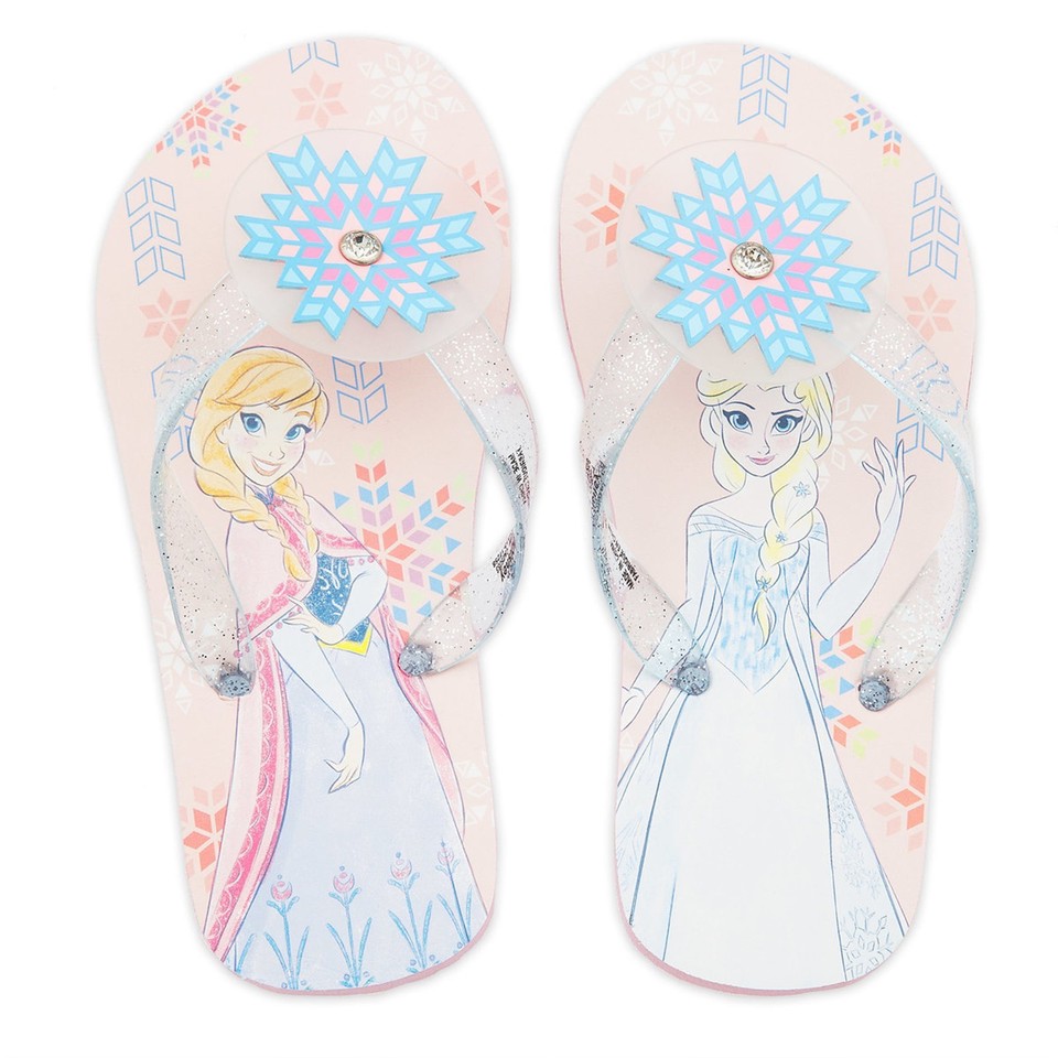 Disney Store Flip Flops Frozen Doc Belle Moana Elsa Minnie Mouse ...