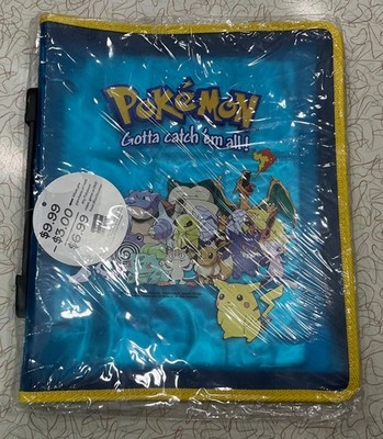Blockbuster Pokemon TCG Clear Blue Trading Card 3-Ring Zipper Binder ...