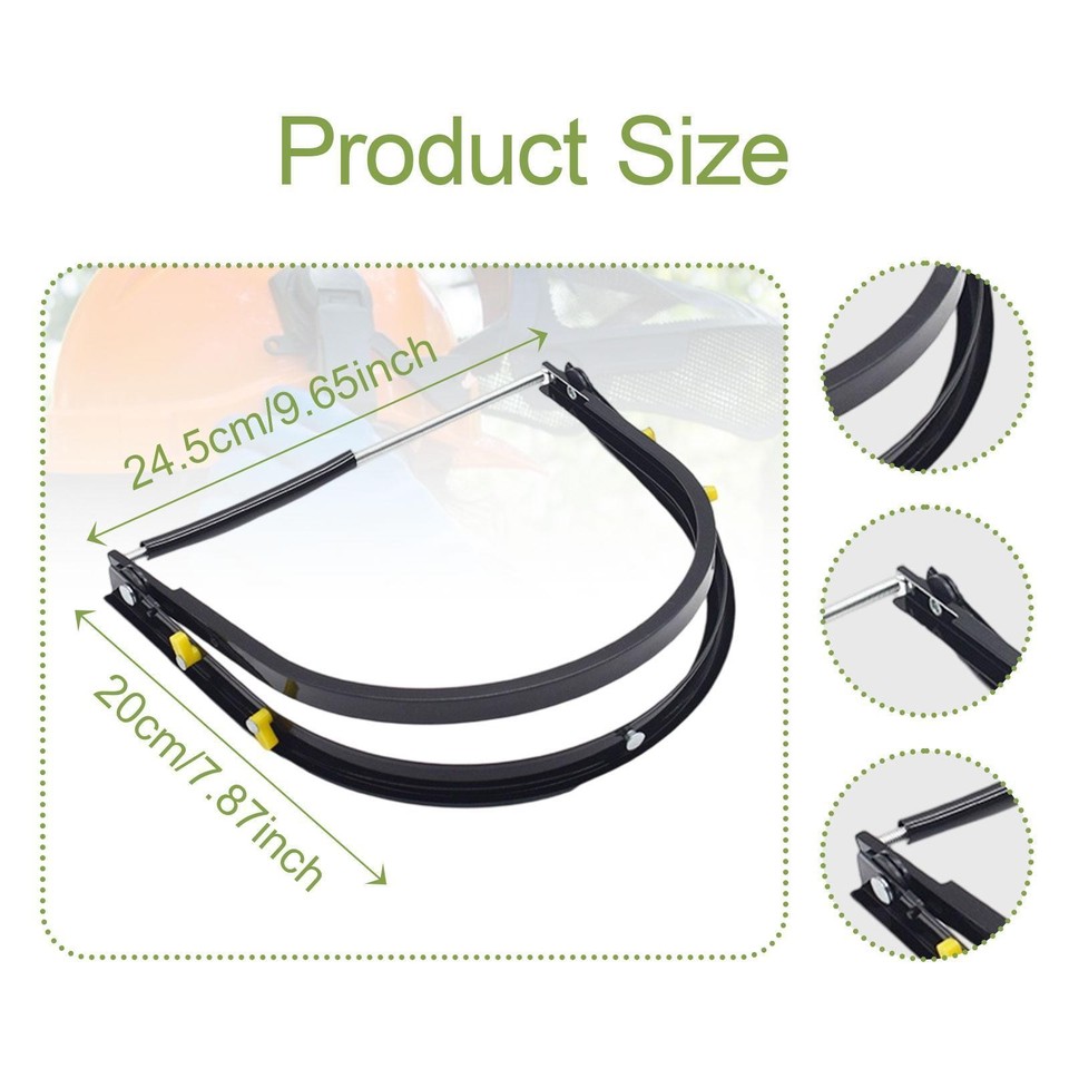 Full Brim Hard Hat Face Shield Adapter Easy Installation Professional ...