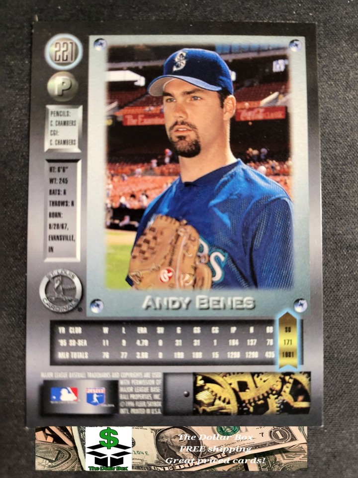 1996 Metal Universe Andy Benes PLATINUM Card #221 Mariners | eBay