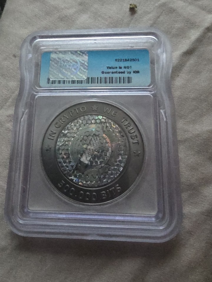 2016 BTCC Titanium .5 Bit Coin Redeemed w/ Key & Holo ICG Graded | eBay