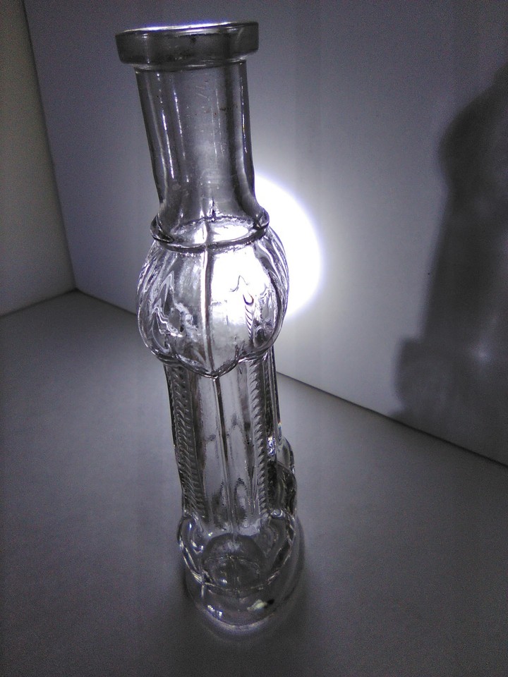 ANT. 1880's FANCY GLASS PERFUME BOTTLE w/ PARTIAL LABEL TRUE LOVE | eBay