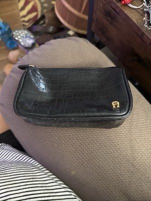 etienne aigner coin purse/make Up Bag Black Vintage 80’s | eBay