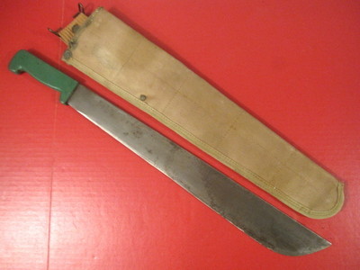 post-WWII Era US Army 18" Machete w/DOD Proof & Rigger Made Canvas ...