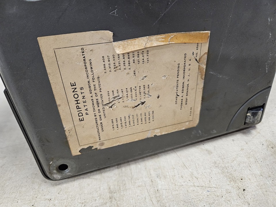 1930s Thomas A Edison Ediphone Dictaphone Voice Writer Machine, No ...