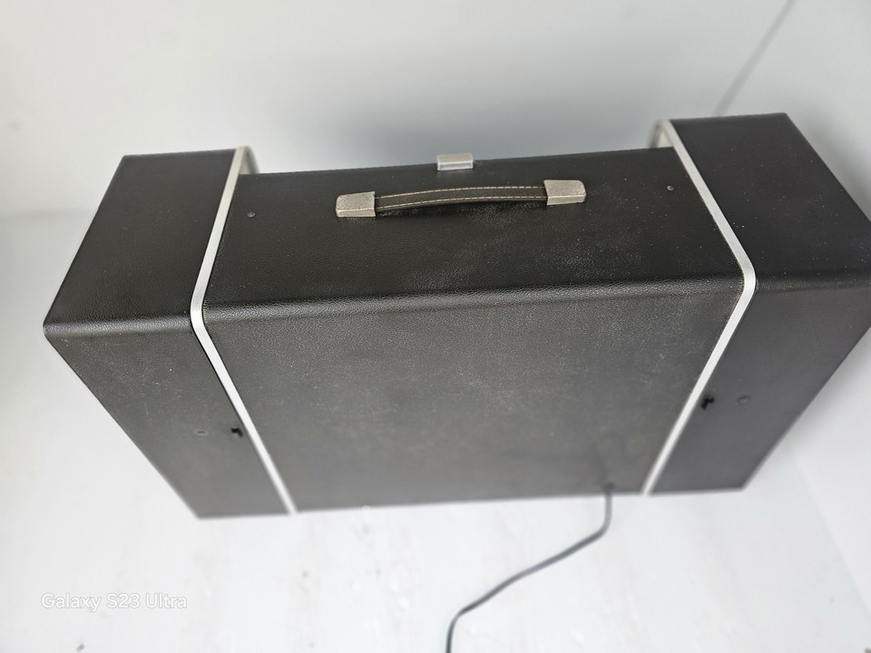 Vintage GE Trimline 400 Portable Tube Turntable Record Player Black ...