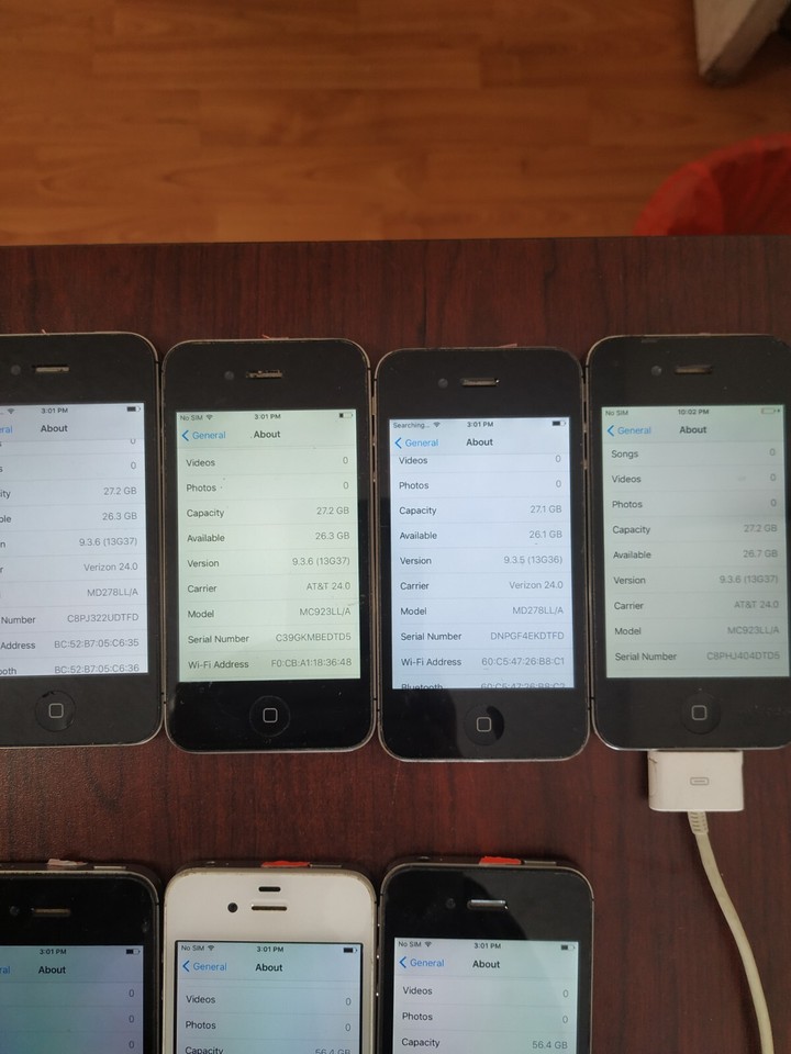 Lot of 7 Apple iPhone 4S A1387 64GB(3pcs)32GB(4pcs)(AT&T/Verizon/other)For parts | eBay