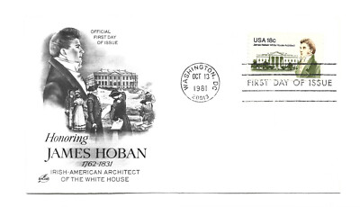 1935 18c James Hoban ArtCraft FDC | eBay