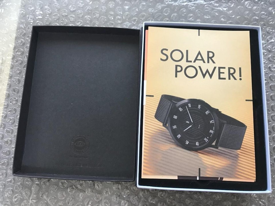 LILIENTHAL BERLIN Limited Edition Men's Solar Watch 42.5mm Black Strap ...
