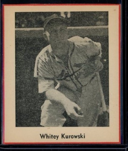 1947 Sports Exchange Miniatures Whitey Kurowski Writing On Back LOOK ...