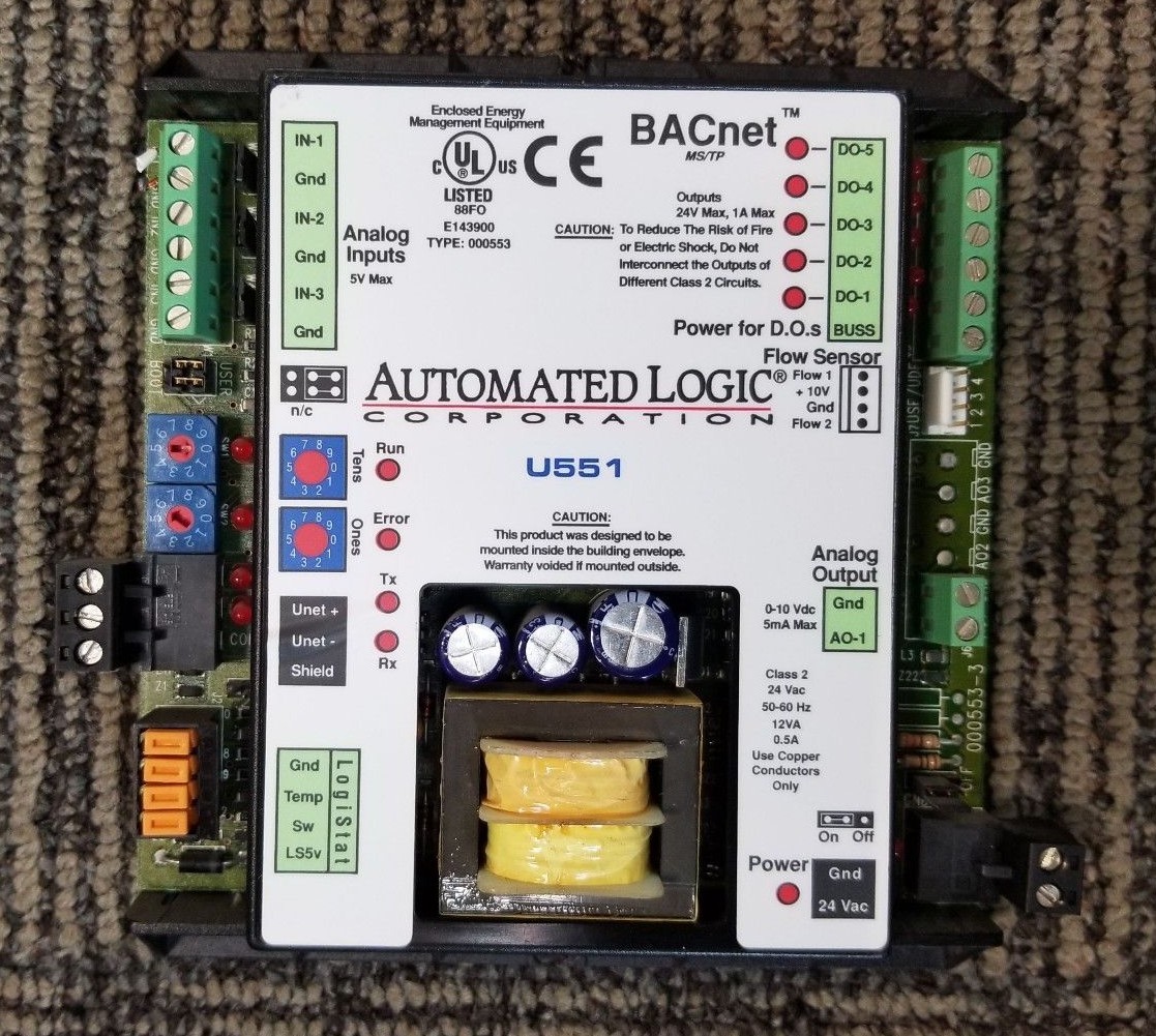 Automated Logic "ALC" U551 BACNet Zone Heat Pump And Fan Coil ...