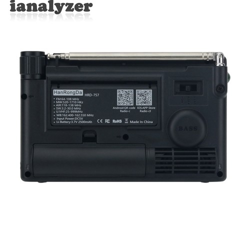 HRD-757 Green Backlight High Performance, Multi-band Radio AM/FM/SW APP ...