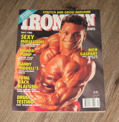 IRON MAN magz April 1992 Andre Bilodeau RICH GASPARI John Parrillo ...