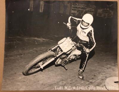 '68 Lodi Cycle Bowl-Lodi M.C OS Photo Poster 11x14 B/W flat track dirt ...