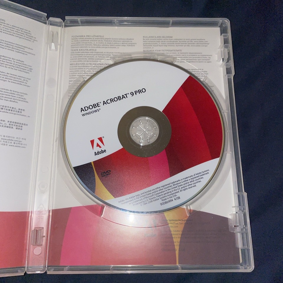 Adobe Acrobat 9 Pro Professional for Windows with Serial Number | eBay