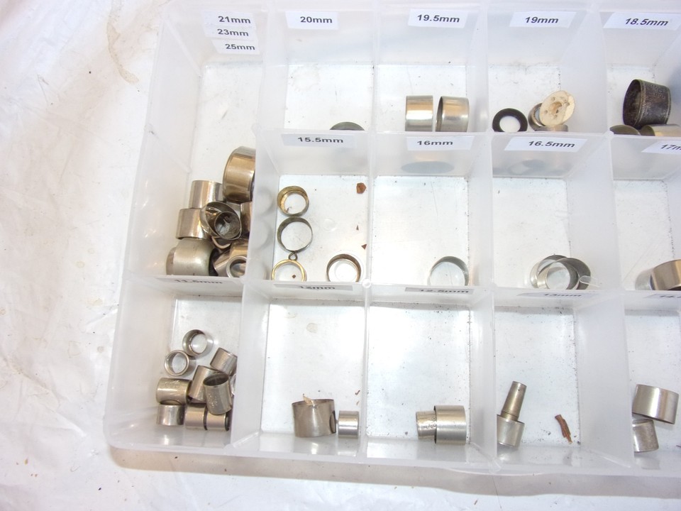 Lot of various pipe shank repair bands- different shapes, Estate ...