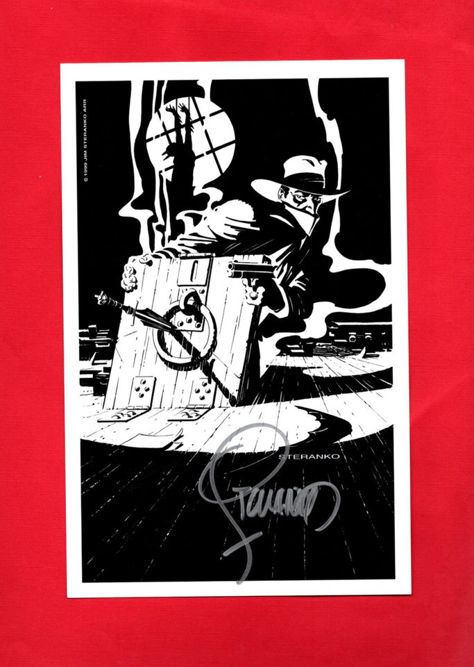 Hand SIGNED~ J. STERANKO ~The SHADOW saving The BATMAN Print | eBay