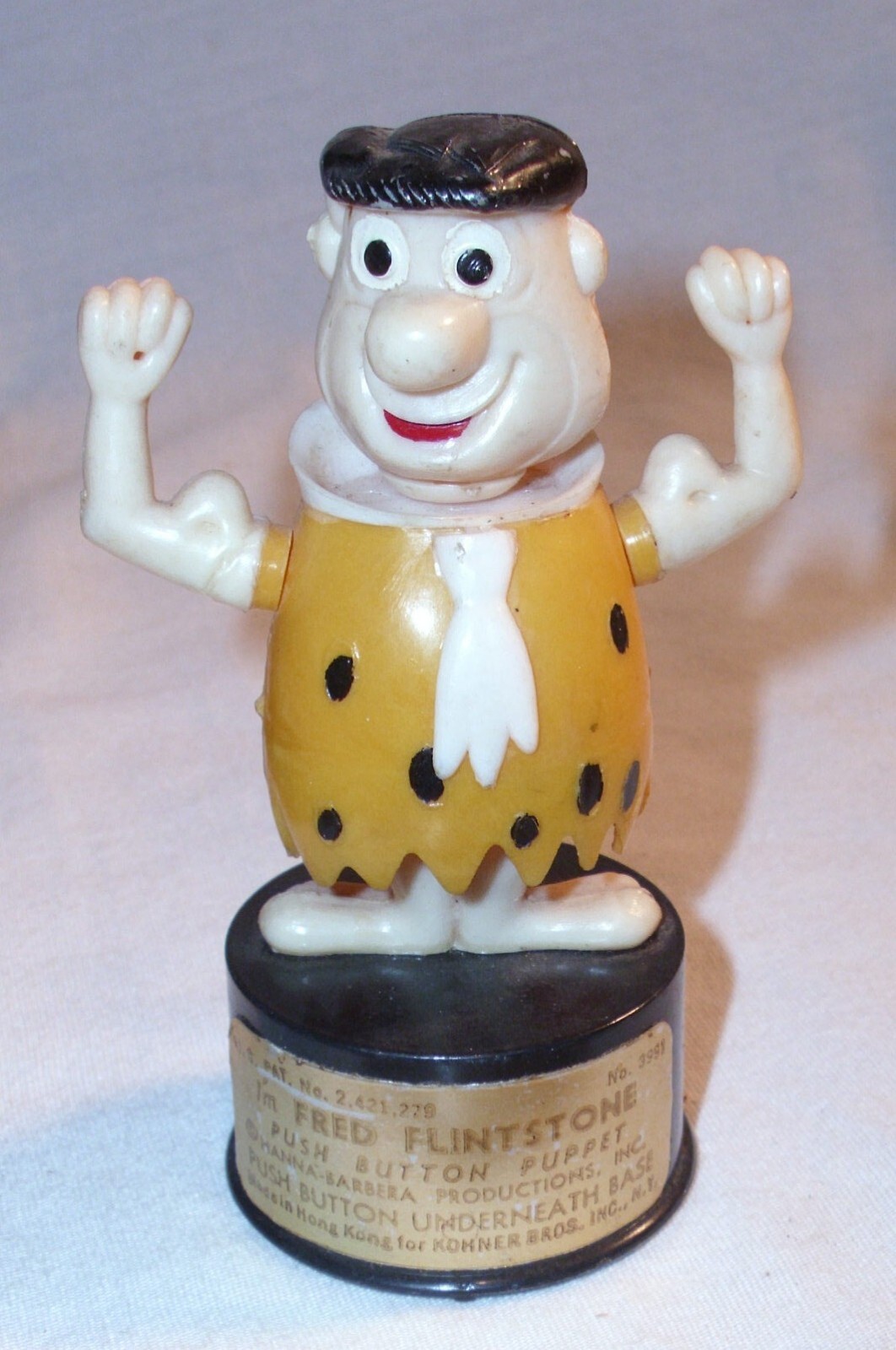 FRED FLINTSTONE OF THE FLINTSTONES PUSH BUTTON PUPPET TOY BY KOHNER ...
